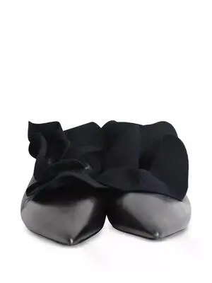 JIL SANDER Ruffled Pointed-toe Pumps