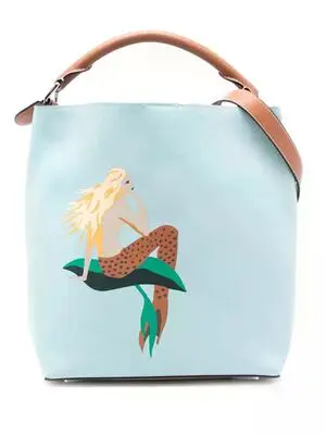 Loewe 2018 Paula's Ibiza Mermaid Print Bucket Bag