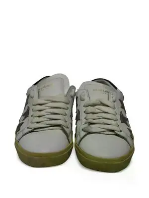 Saint Laurent Metallic Star Leather Sneakers