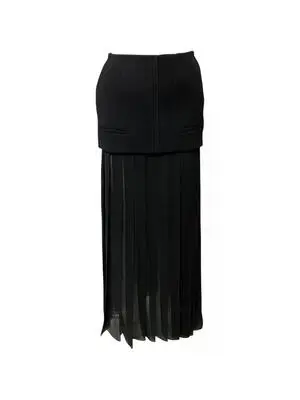 Vera Wang Pleated Maxi Skirt
