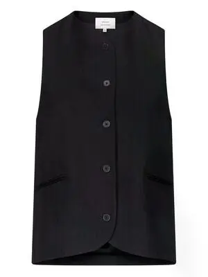 Loulou De Saison Paco Single-breasted Vest - Black