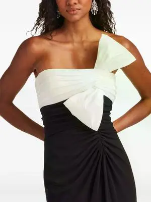 Tadashi Shoji Bow Slit Maxi Dress - Black