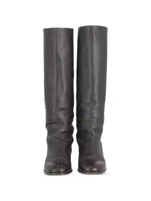 Fendi Knee-high Boots With Stitch Detailing