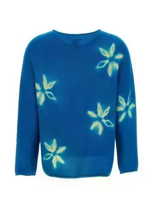 SUZUSAN Floral-print Sweater - Blue