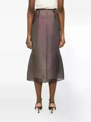 Agnona Sheer Midi Skirt