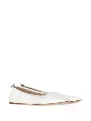 Miu Miu Embellished-strap Pointed-toe Ballet Flats