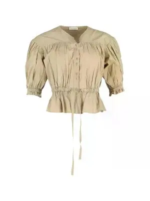 Ulla Johnson Gathered Puff-sleeves Blouse