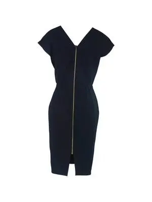 Roland Mouret Knee-length V-neck Dress With Short Sleeves
