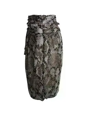 Moschino Snake-print Wrap Skirt