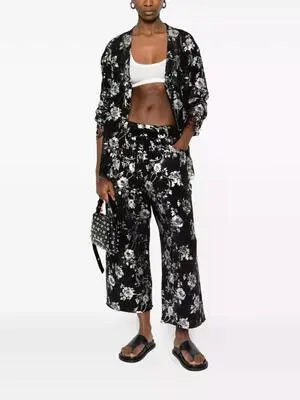 R13 Floral Print Cropped Trousers