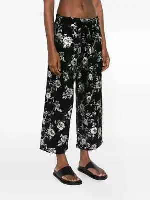 R13 Floral Print Cropped Trousers