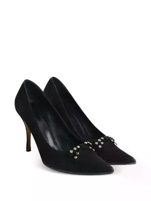Gucci Pointed-toe Crystal-embellished Pumps