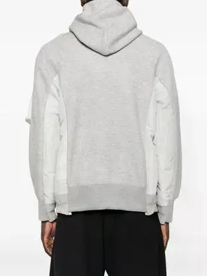 Sacai Hoodie With Zip Detail - Grey