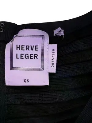Herve Leger Striped V-neck Jumpsuit