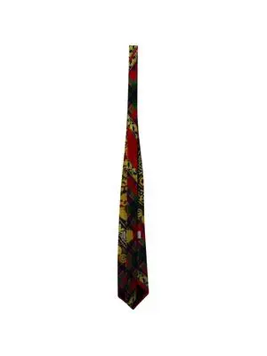 Versace Tartan Silk Neck Tie