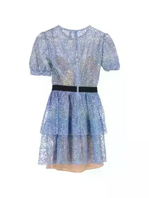SELF-PORTRAIT Lace Sequined Mini Dress