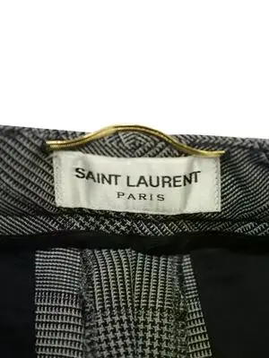 Saint Laurent Checked Slim-leg Trousers
