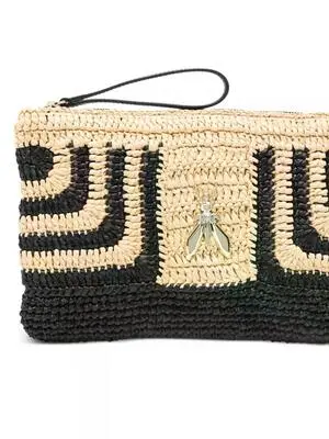 Patrizia Pepe Raffia Patterned Clutch