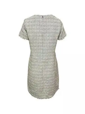 Max Mara Tweed Fringe Dress - Neutrals