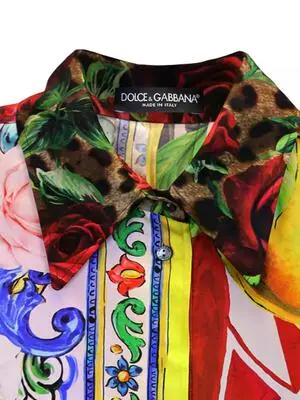 Dolce & Gabbana Silk Patchwork Blouse
