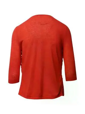 Maje Cotton Cardigan With Crochet Trim