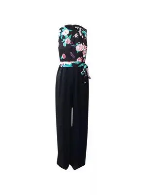 Diane Von Furstenberg Vivian Floral-print Jumpsuit - Black