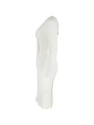 Roland Mouret Front-zip Long-sleeve Midi Dress