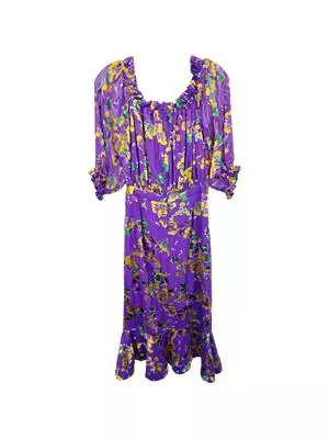 Saloni Olivia Wrap-effect Floral Dress