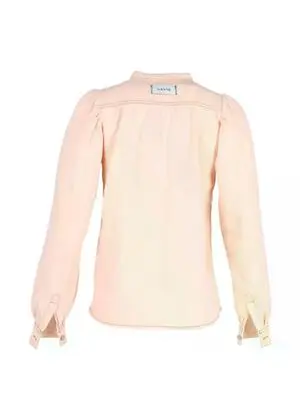 GANNI Buttoned Long-sleeve Top