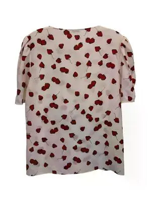 Miu Miu Strawberry-print Silk Top