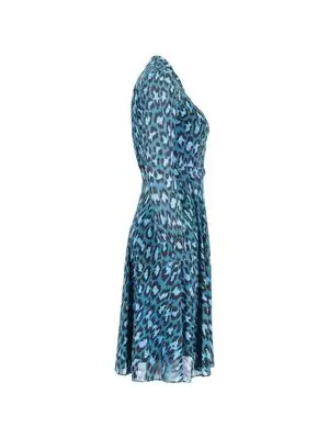 Diane Von Furstenberg Vintage Leopard-print Button-down Dress