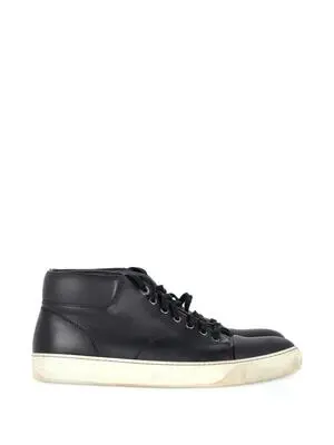 LANVIN Mid-top Leather Sneakers