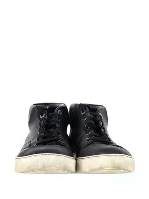 LANVIN Mid-top Leather Sneakers