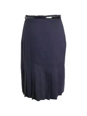 Moschino Pleated Belt Pencil Skirt