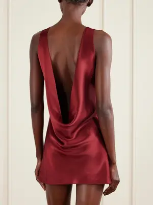 Kiki De Montparnasse Welcome Back Backless Silk-charmeuse Mini Dress