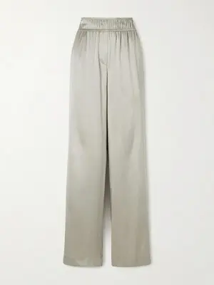 Women's Gold Silk Pants
