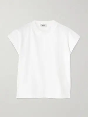 AGOLDE Bryce Cotton-jersey T-shirt - White