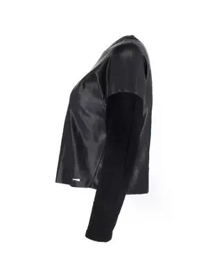Dsquared2 Faux-leather Long-sleeve Top
