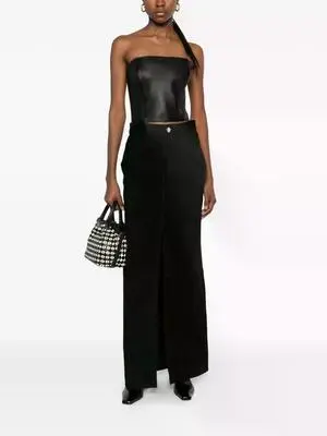 Polo Ralph Lauren Leather Strapless Top