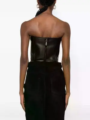 Polo Ralph Lauren Leather Strapless Top