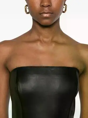 Polo Ralph Lauren Leather Strapless Top