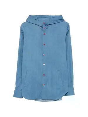 Kiton Mariano Hooded Shirt - Blue