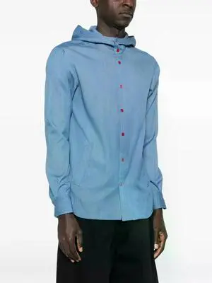Kiton Mariano Hooded Shirt - Blue