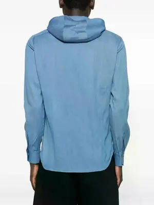 Kiton Mariano Hooded Shirt - Blue