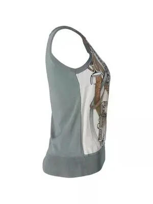 Gucci Sleeveless Printed Blouse