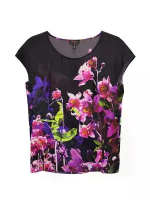 Escada Floral Round-neck Blouse