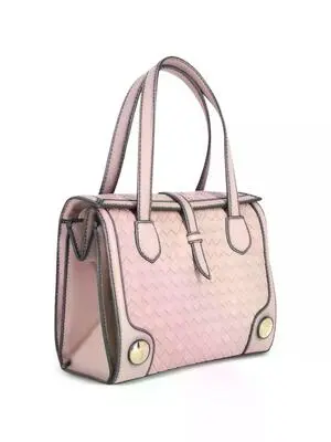 Bottega Veneta Monaco Leather Woven Tote Bag - Pink
