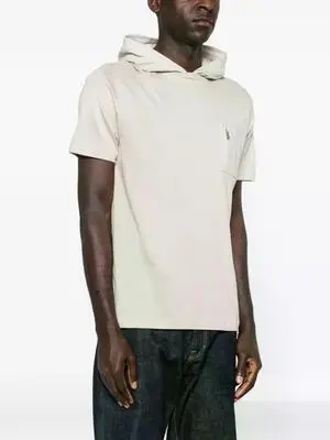 Eleventy Hooded Zipped-pocket T-shirt