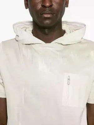 Eleventy Hooded Zipped-pocket T-shirt