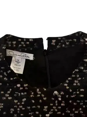 Oscar De La Renta Dotted Wool Dress